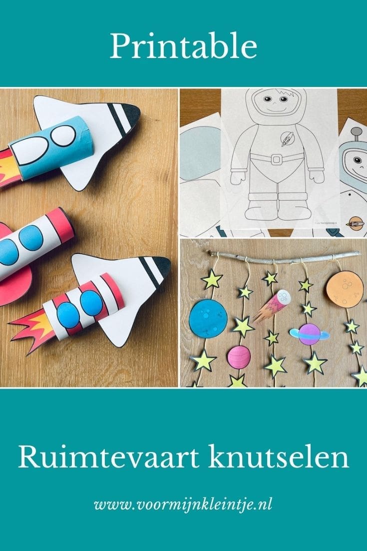 Ruimtevaart knutselen - printable | Voormijnkleintje.nl