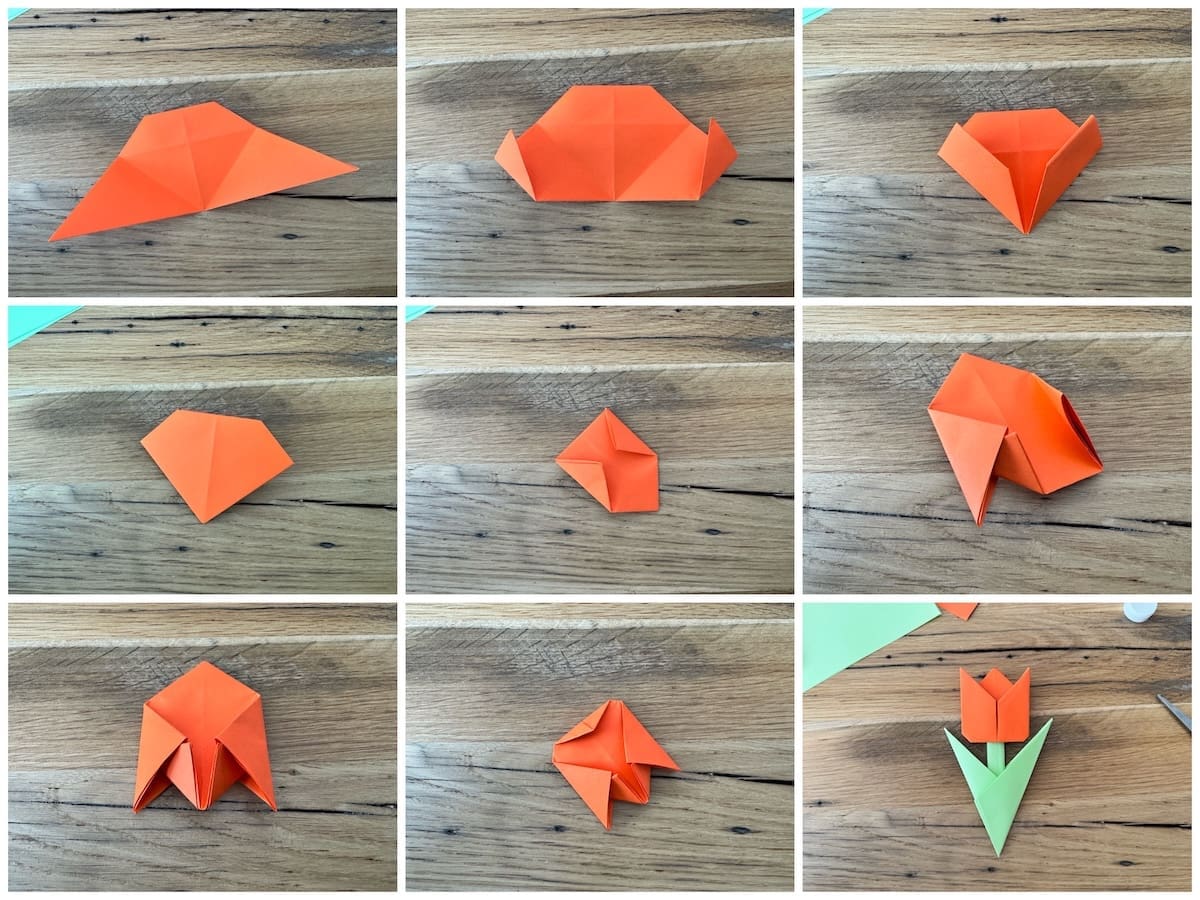 Oranje tulpen vouwen en knutselen, leuk voor Koningsdag ...
